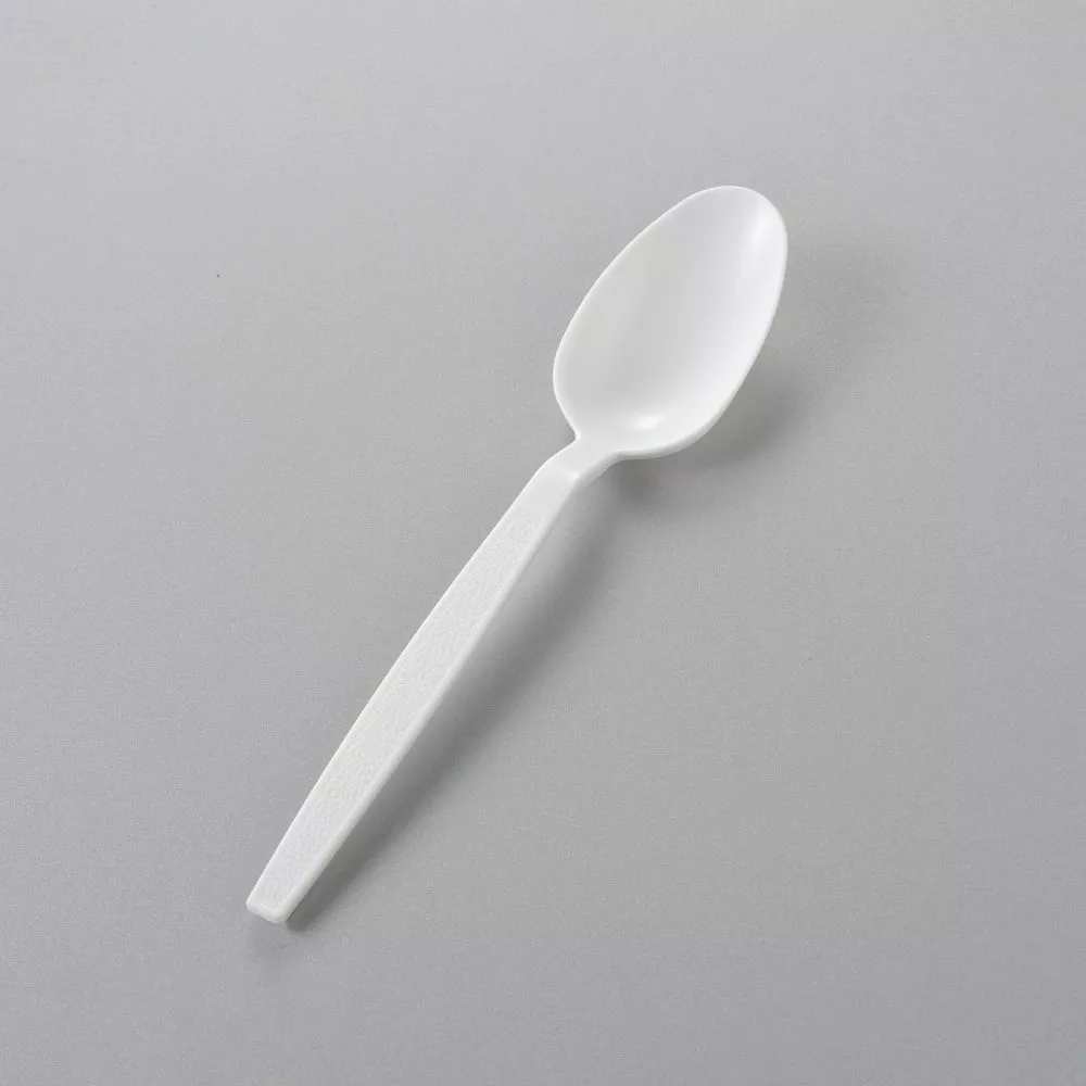 SY-PPC10 Heavy Weight Plastic Teaspoon, White/Black 1000ct. – Suyang