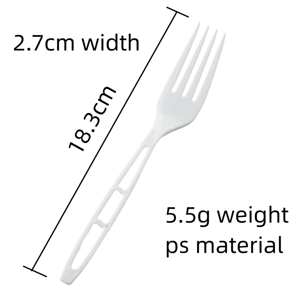 SY-PSC04 Heavy Weight PS Plastic Fork,White/Black/Transparent, 1000ct ...